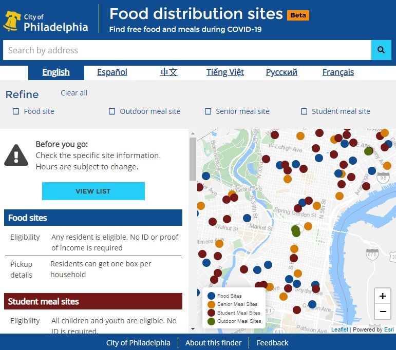 GitHub - CityOfPhiladelphia/free-meals-resource-finder: an app that ...